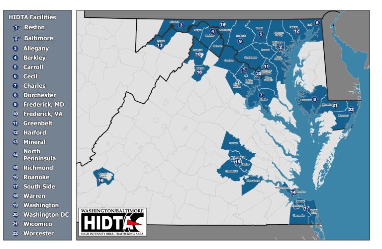 About HIDTA - High Intensity Drug Trafficking Areas